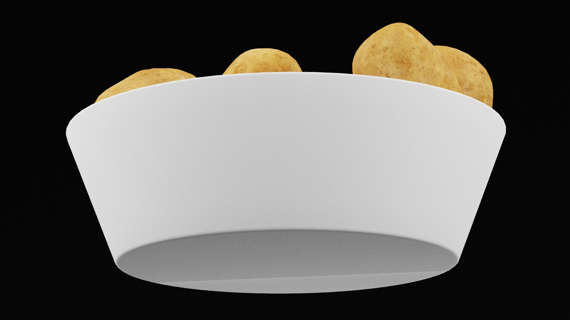 Realistic Potato Bowl - 3D Model by thedazking