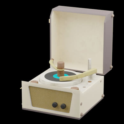 Record Player - 3D Model by thedazking