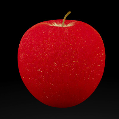 Realistic Red Apple - 3D Model by thedazking