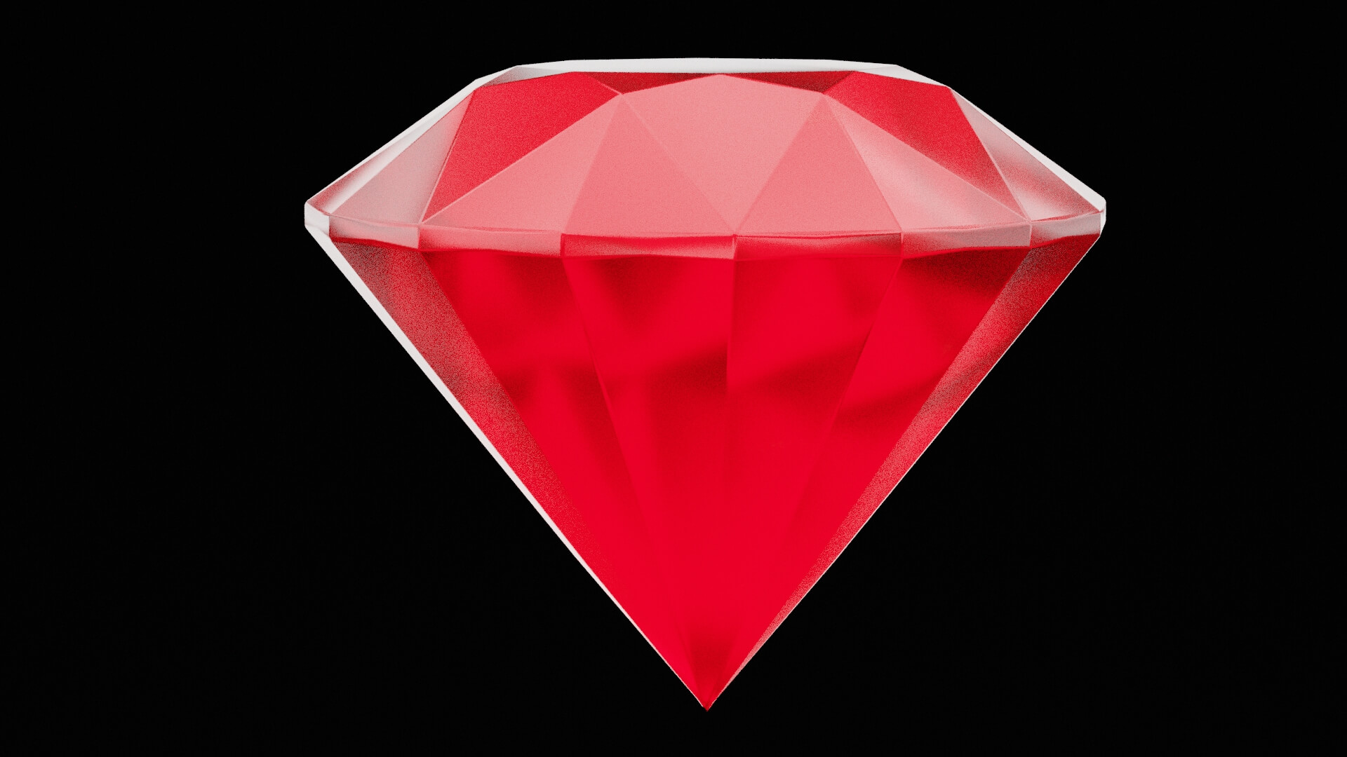Realistic Red Diamond - 3D Model by thedazking