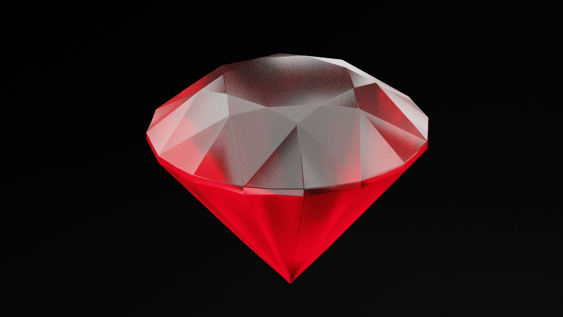 Realistic Red Diamond - 3D Model by thedazking