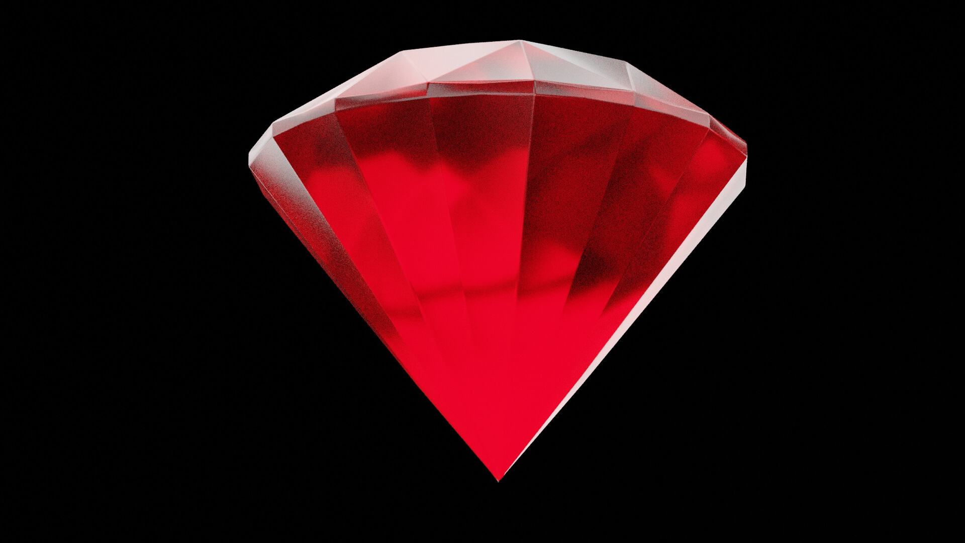 Realistic Red Diamond - 3D Model by thedazking
