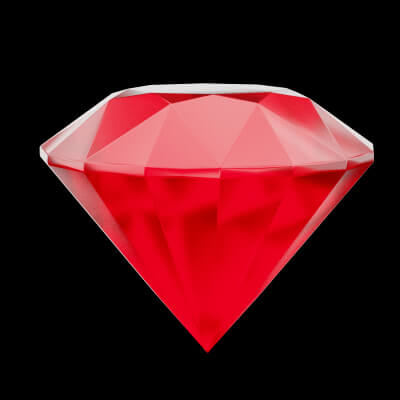 Realistic Red Diamond - 3D Model by thedazking