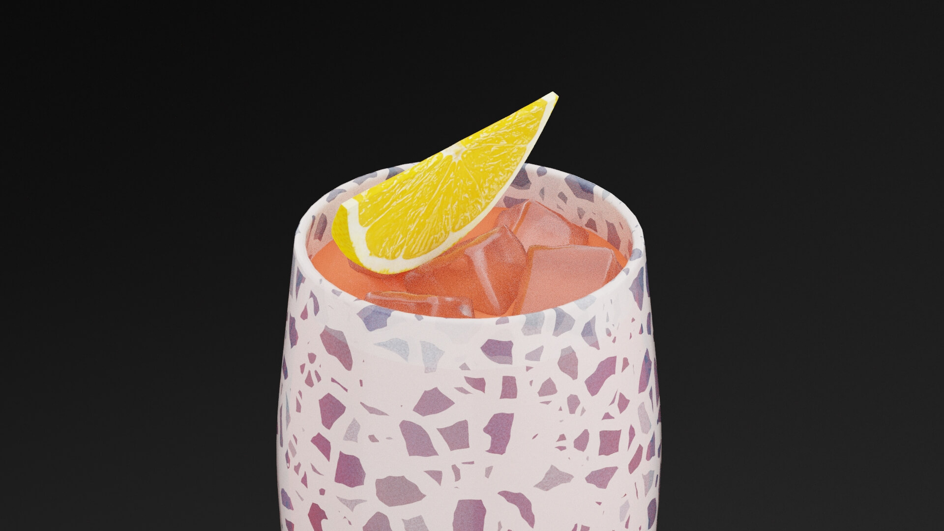 Red Lemon Cocktail - 3D Model by thedazking