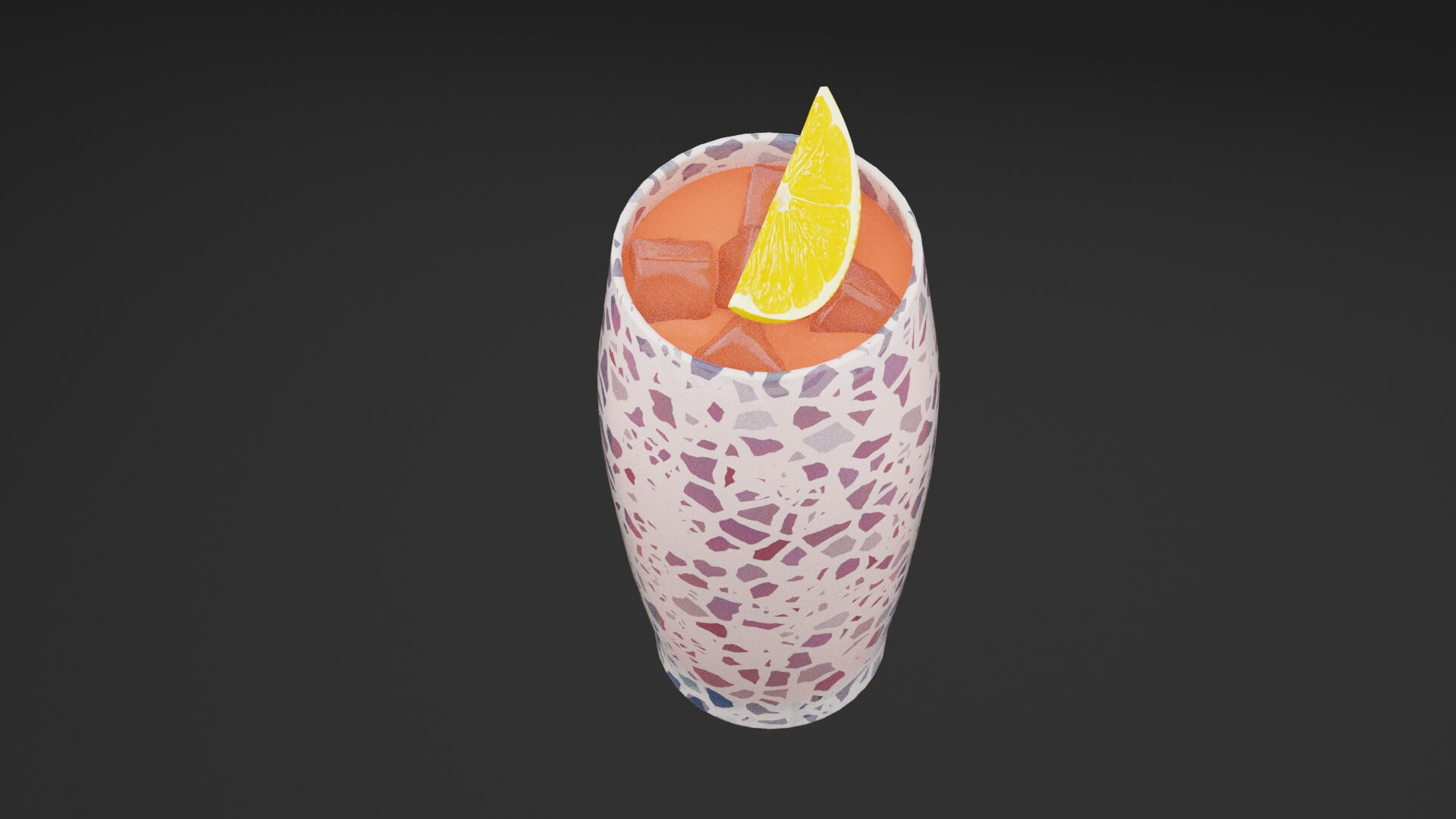Red Lemon Cocktail - 3D Model by thedazking