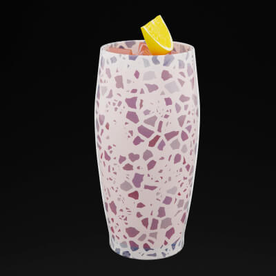 Red Lemon Cocktail - 3D Model by thedazking