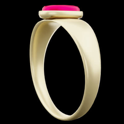 Red Pendant Ring - 3D Model by thedazking