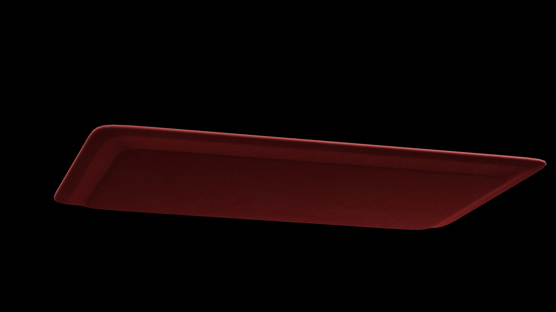 Red Serving Tray - 3D Model by thedazking