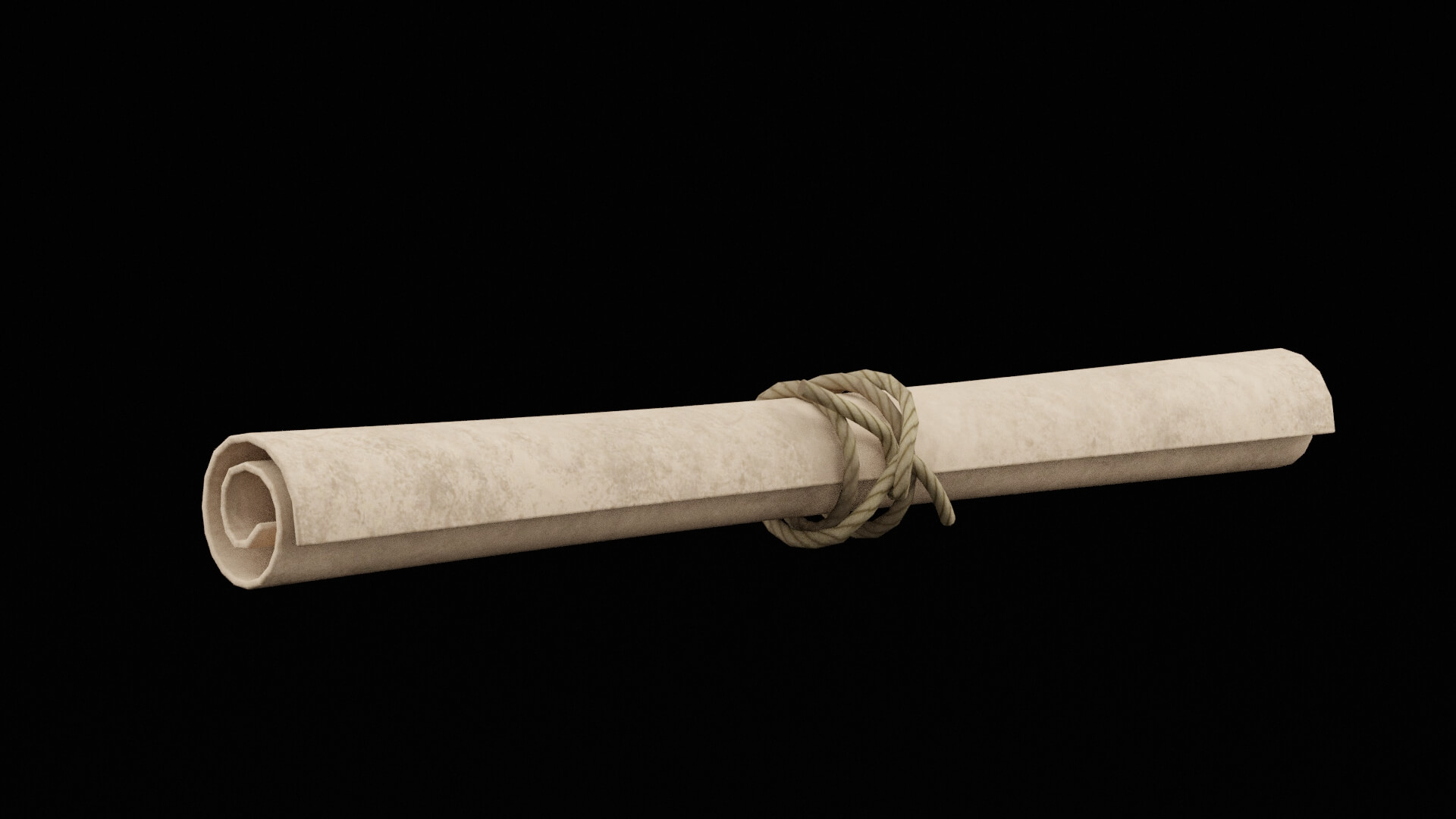 Ancient Rolled Scroll - 3D Model by thedazking