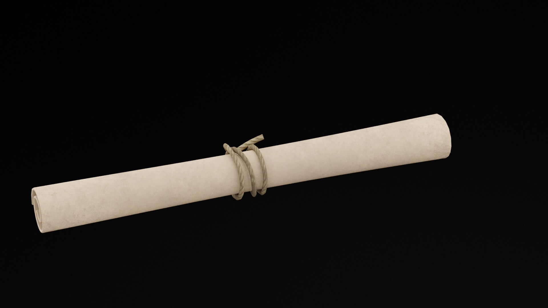 Ancient Rolled Scroll - 3D Model by thedazking