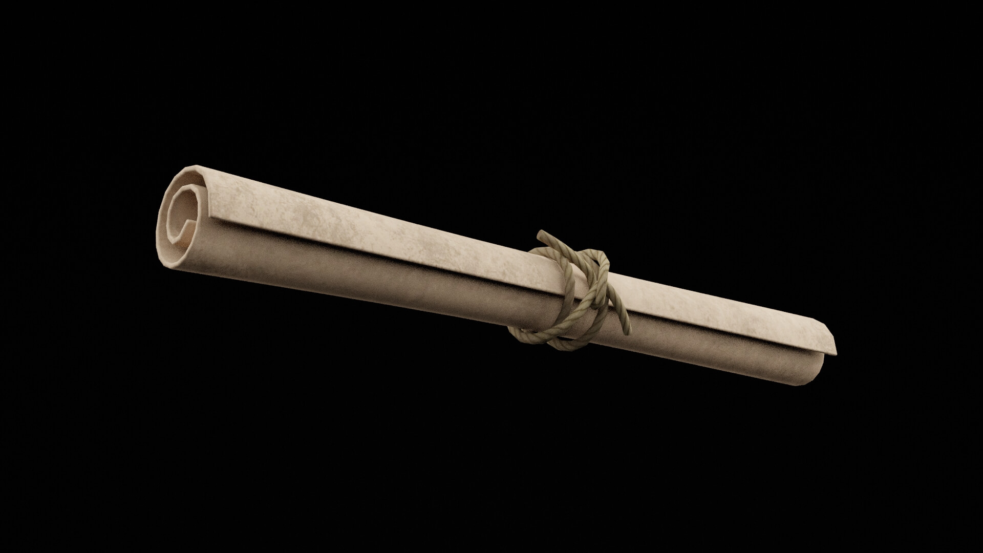Ancient Rolled Scroll - 3D Model by thedazking