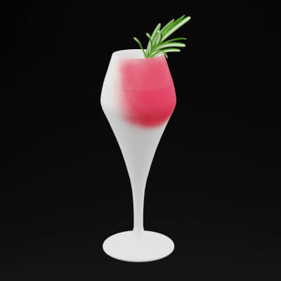 Rossini Cocktail - 3D Model by thedazking