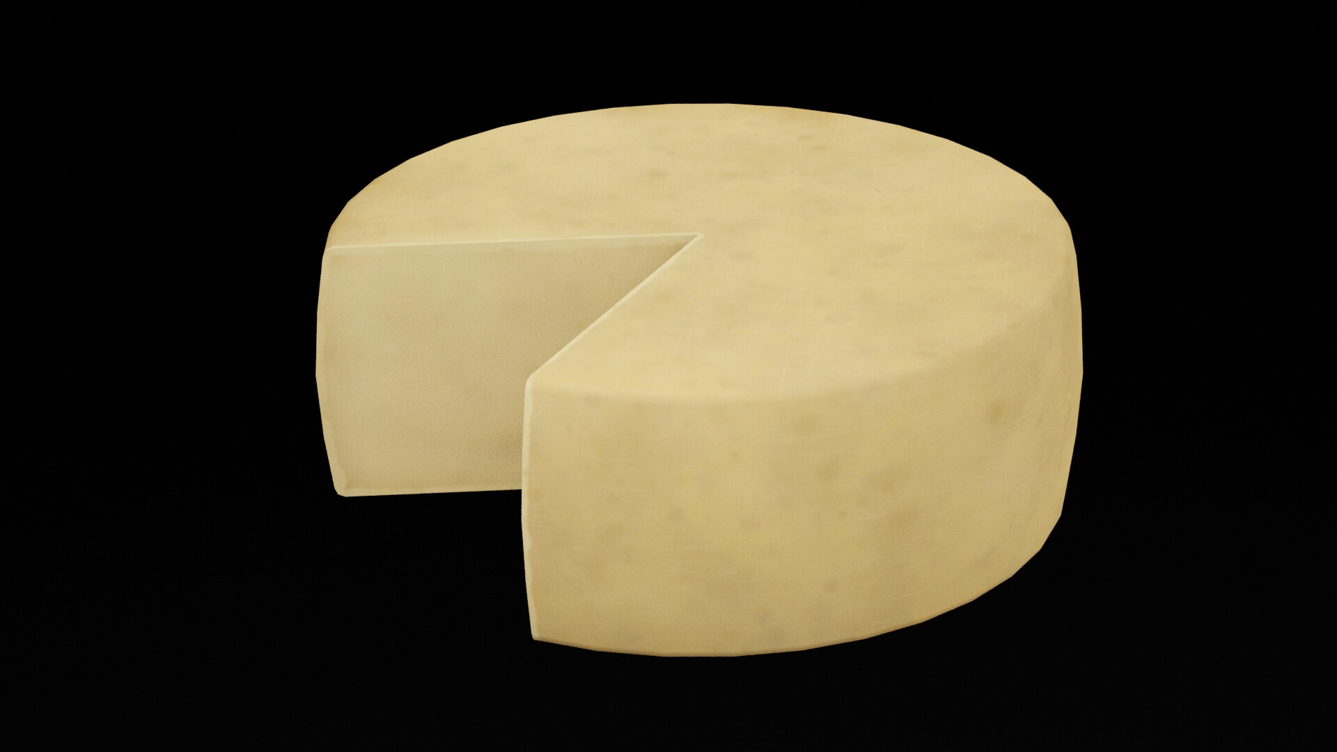 Round Cheese - 3D Model by thedazking