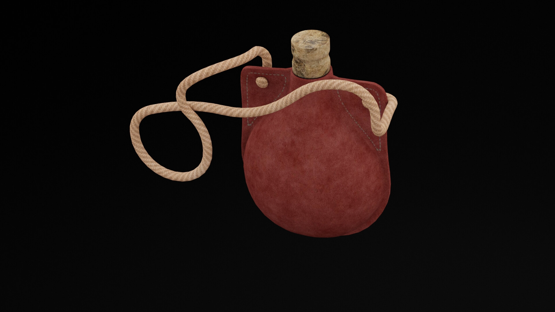 Round Water Bottle - 3D Model by thedazking