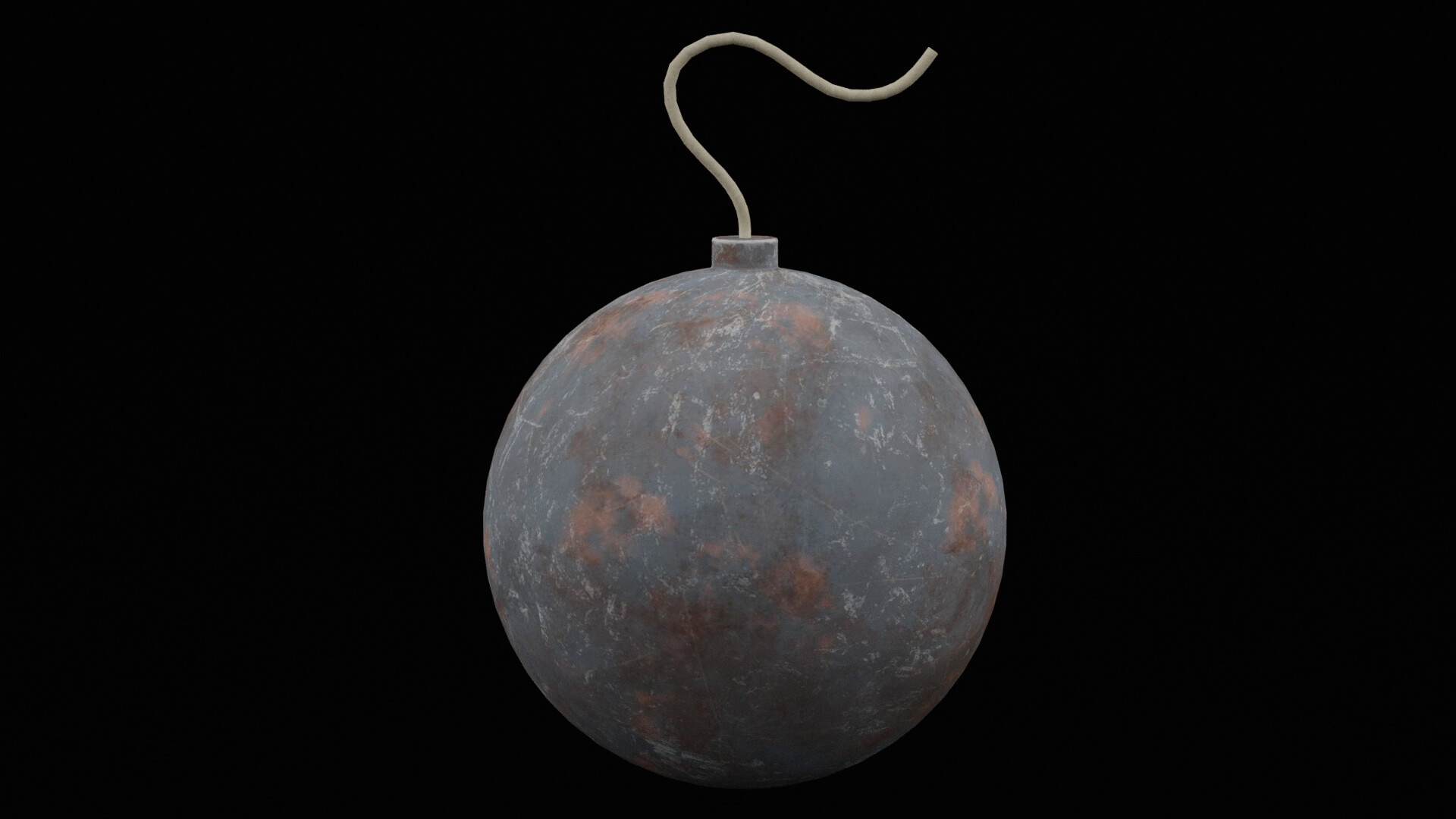 Rounded Black Bomb - 3D Model by thedazking