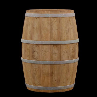 Wooden Rum Barrel - 3D Model by thedazking