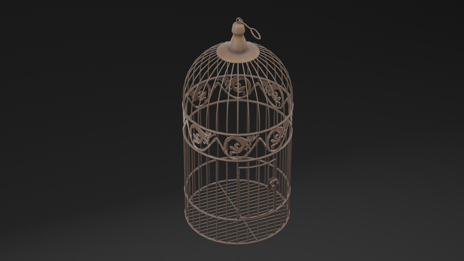 Rusty Bird Cage - 3D Model by thedazking