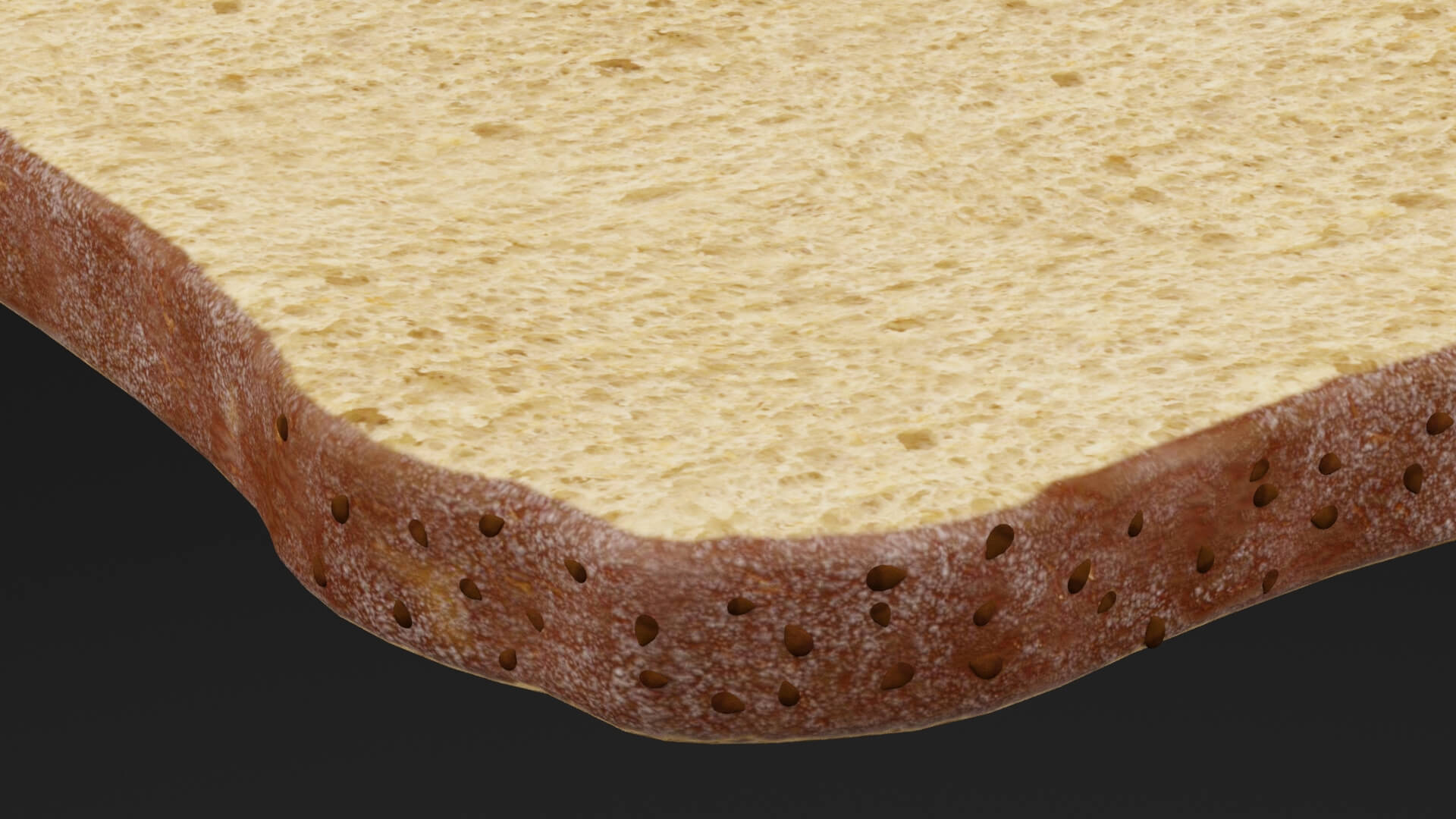 Rye Bread Toast - 3D Model by thedazking