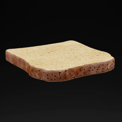 Rye Bread Toast - 3D Model by thedazking