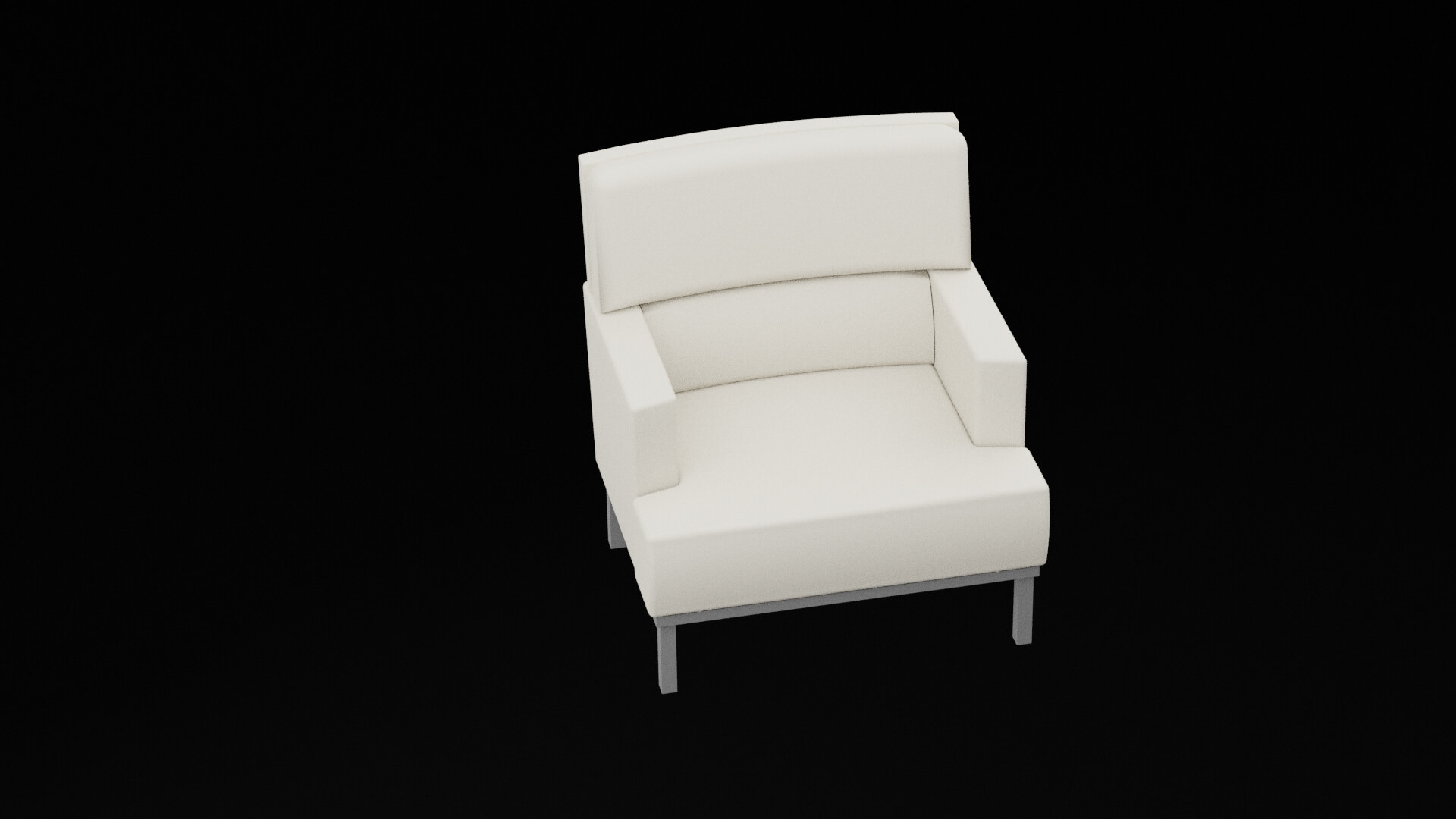White Sofa Chair - 3D Model by thedazking