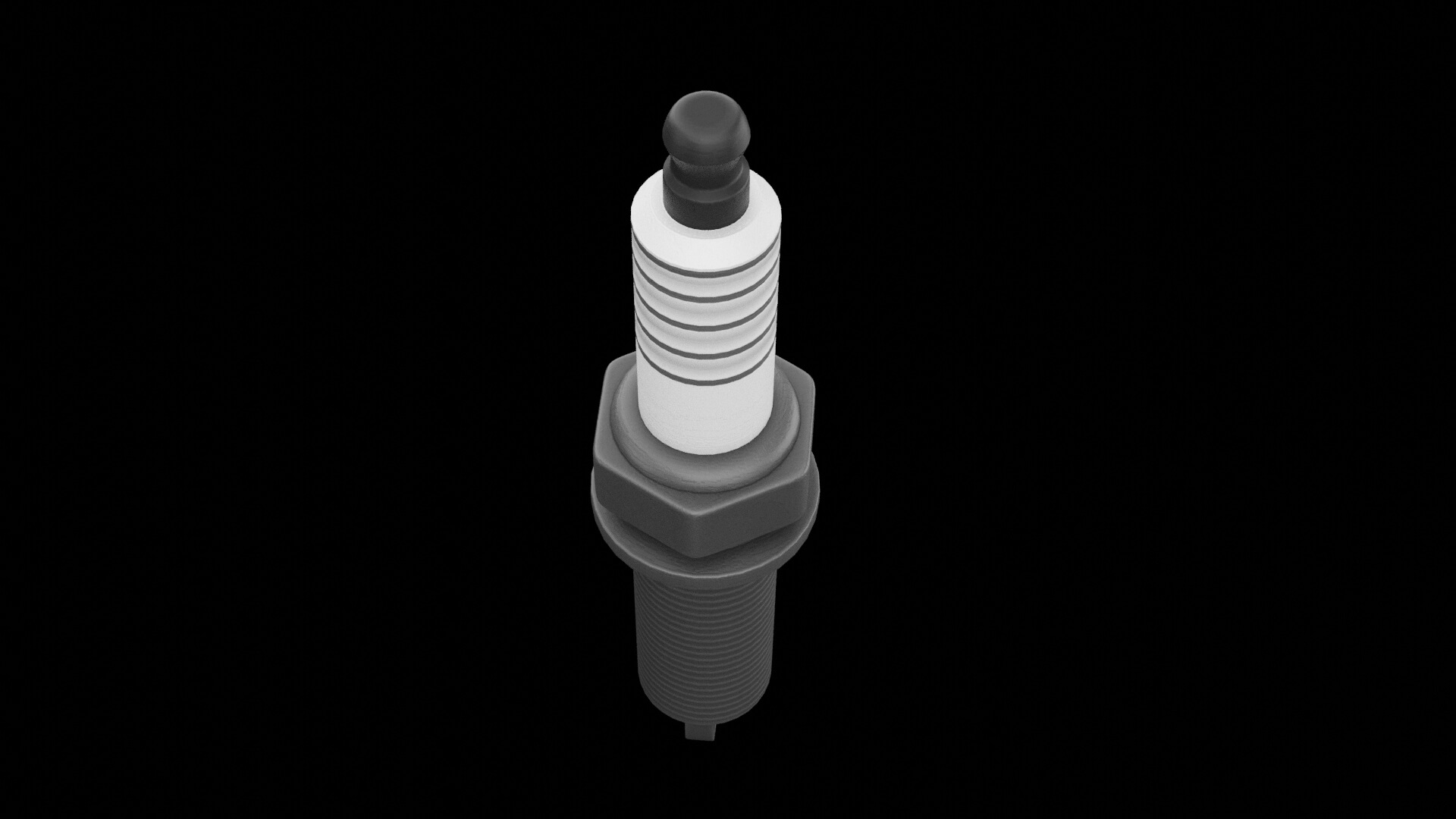 Spark Plug Car Part - 3D Model by thedazking