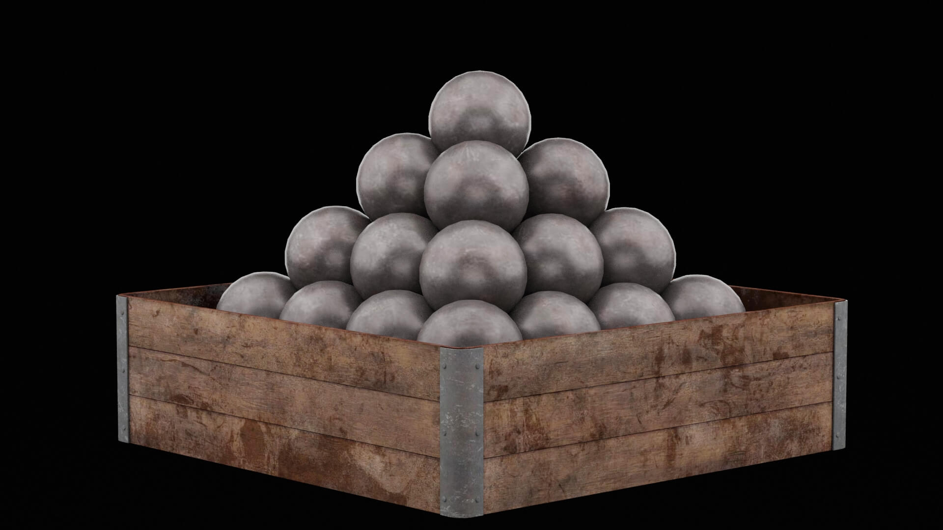Stacked Cannon Balls - 3D Model by thedazking