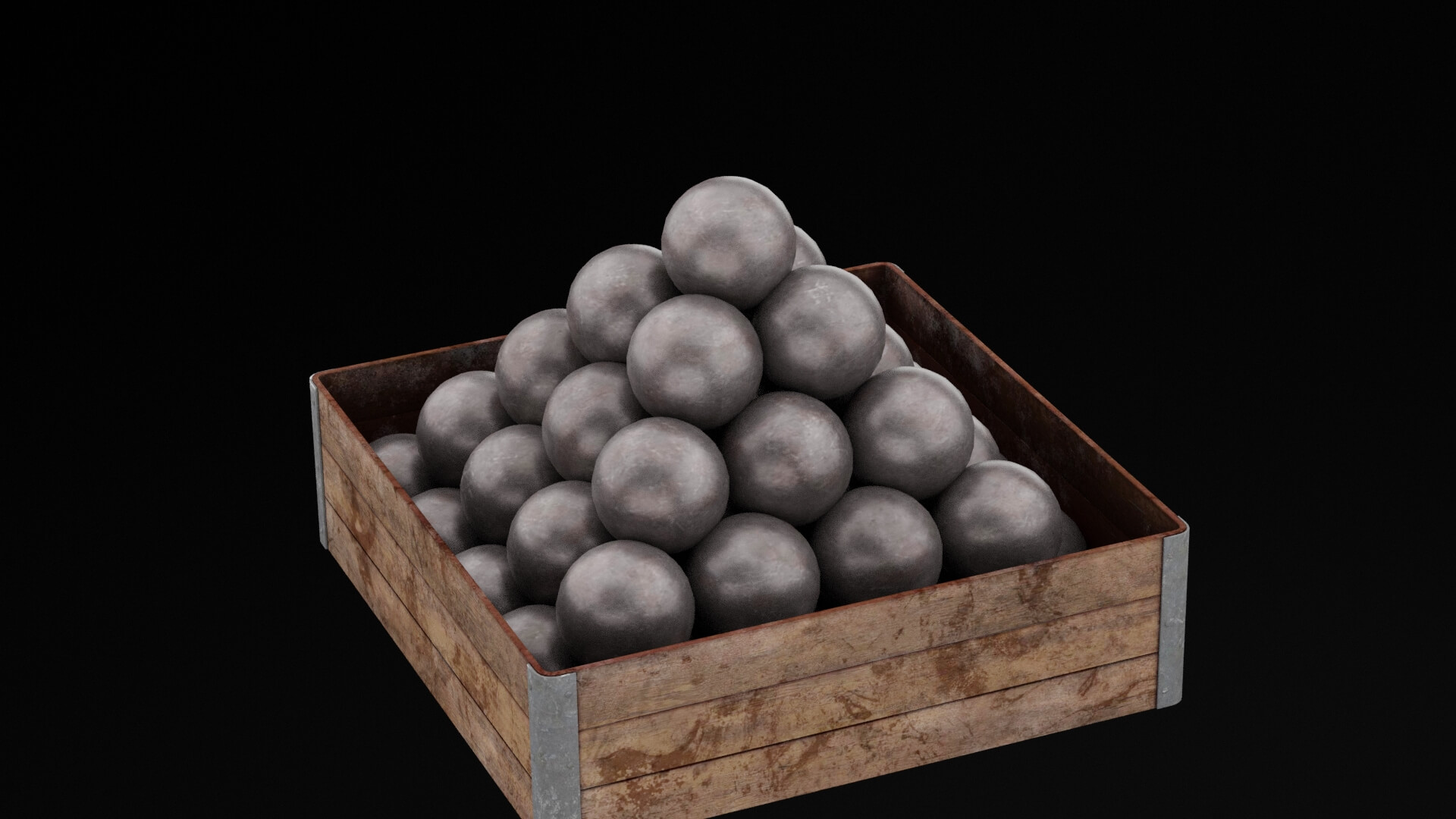 Stacked Cannon Balls - 3D Model by thedazking