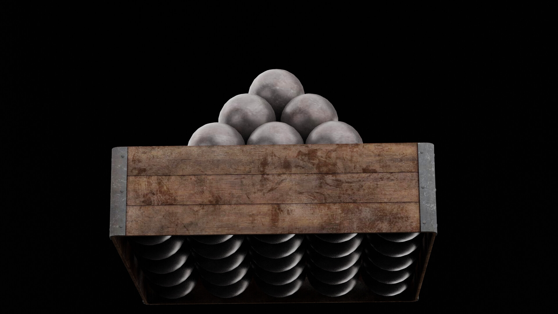 Stacked Cannon Balls - 3D Model by thedazking