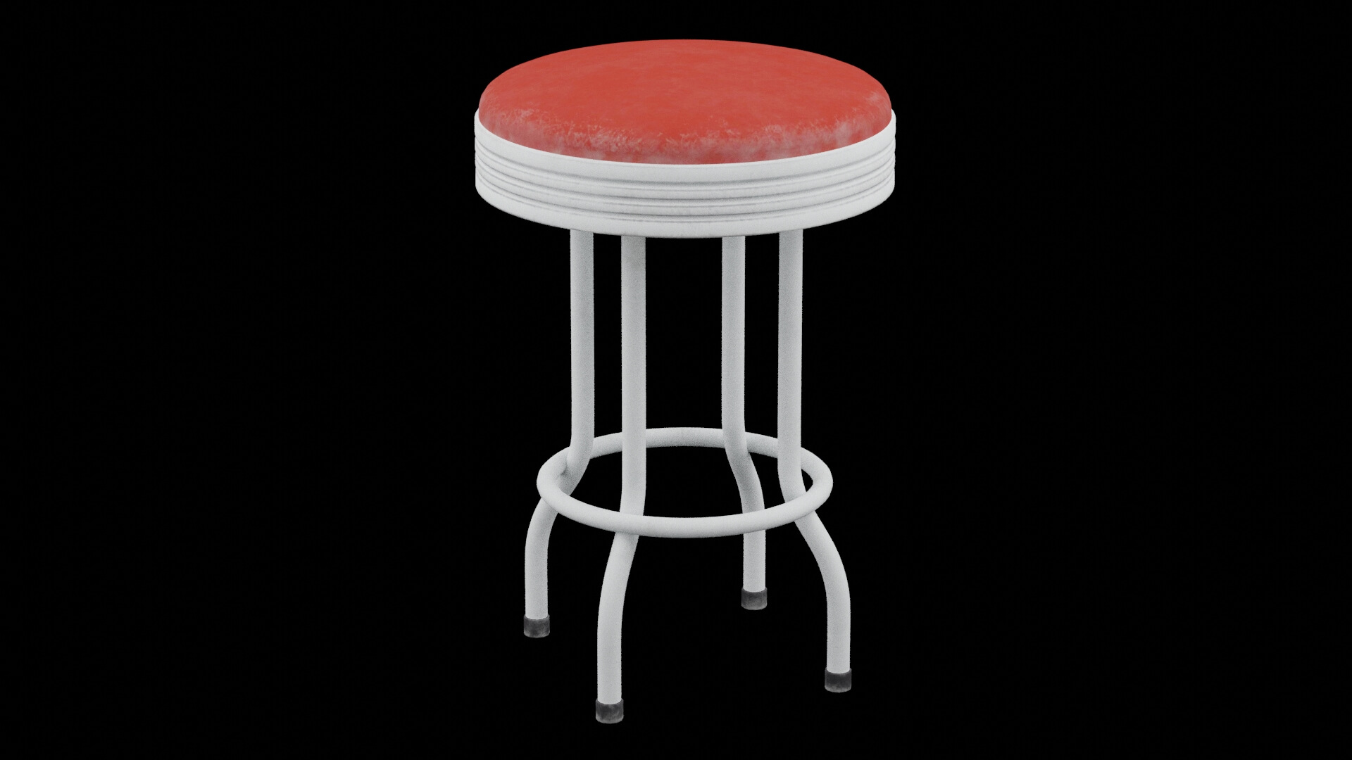 Red Stool Chair - 3D Model by thedazking