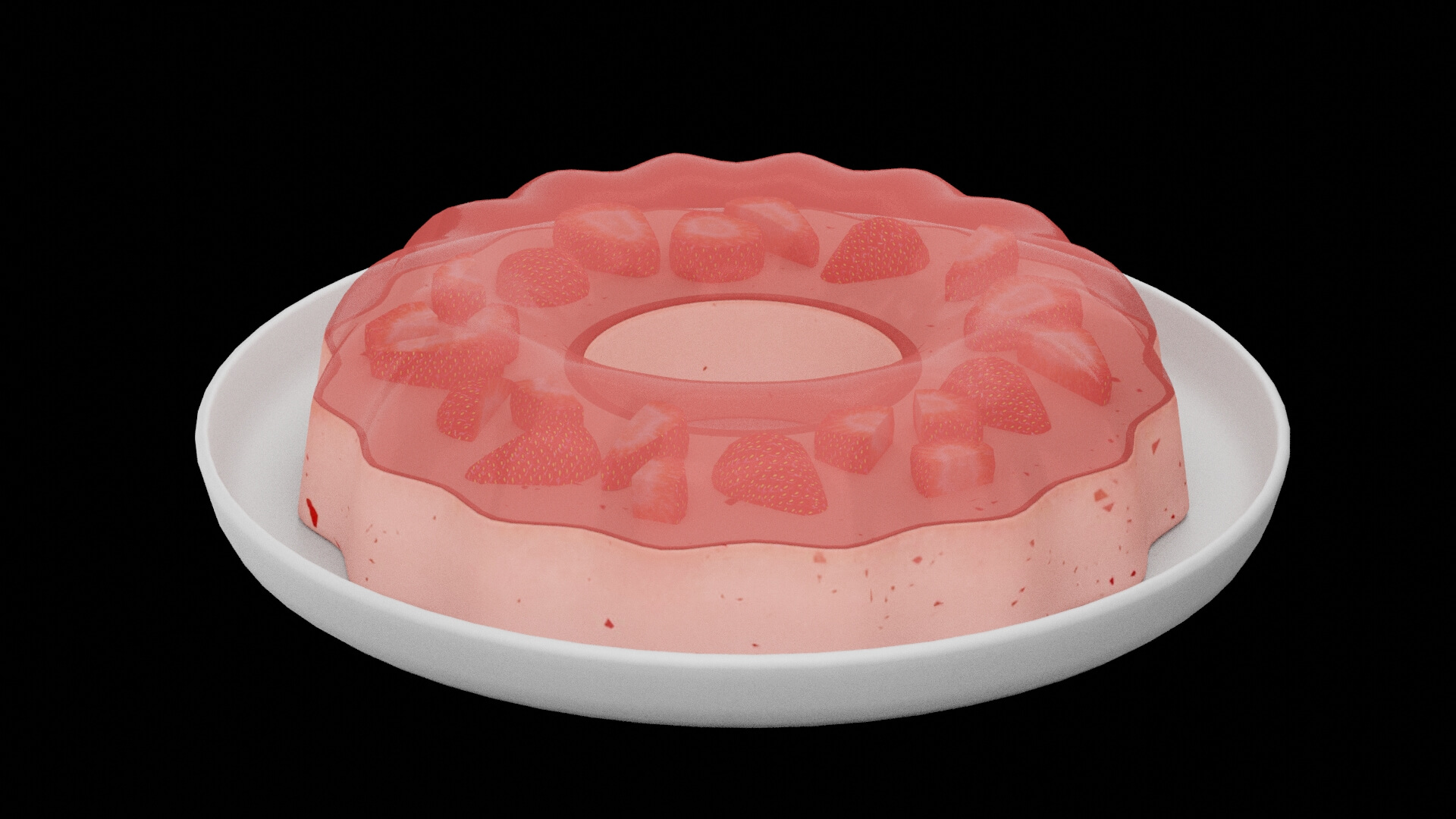 Strawberry Jelly - 3D Model by thedazking