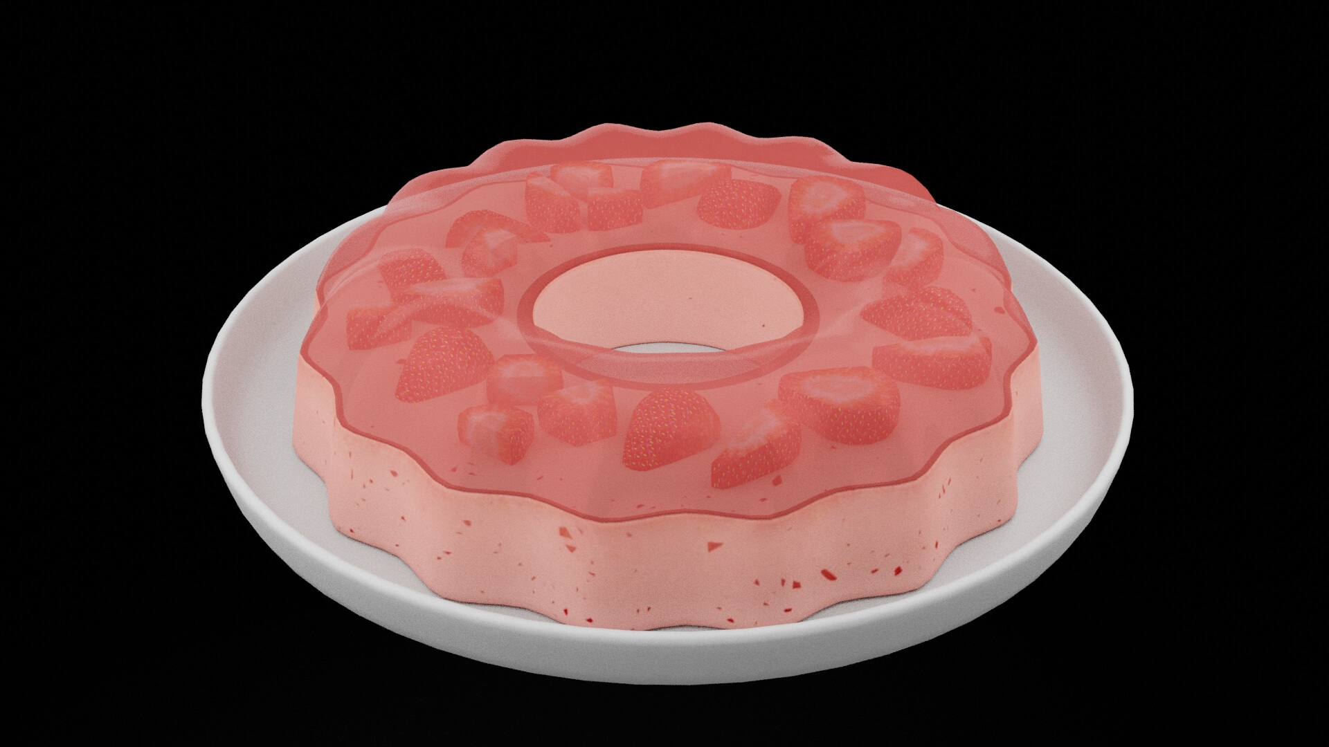 Strawberry Jelly - 3D Model by thedazking