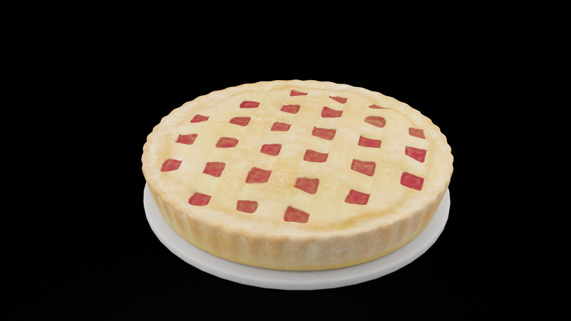 Strawberry Pie - 3D Model by thedazking