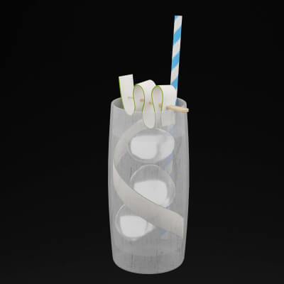 Sunset Sipper Drink - 3D Model by thedazking
