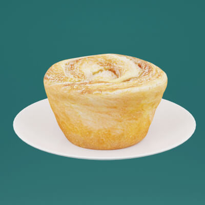 Swirl Bun Dessert - 3D Model by thedazking