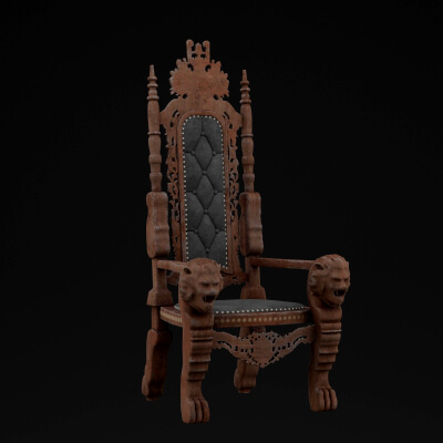 Throne Chair - 3D Model by thedazking