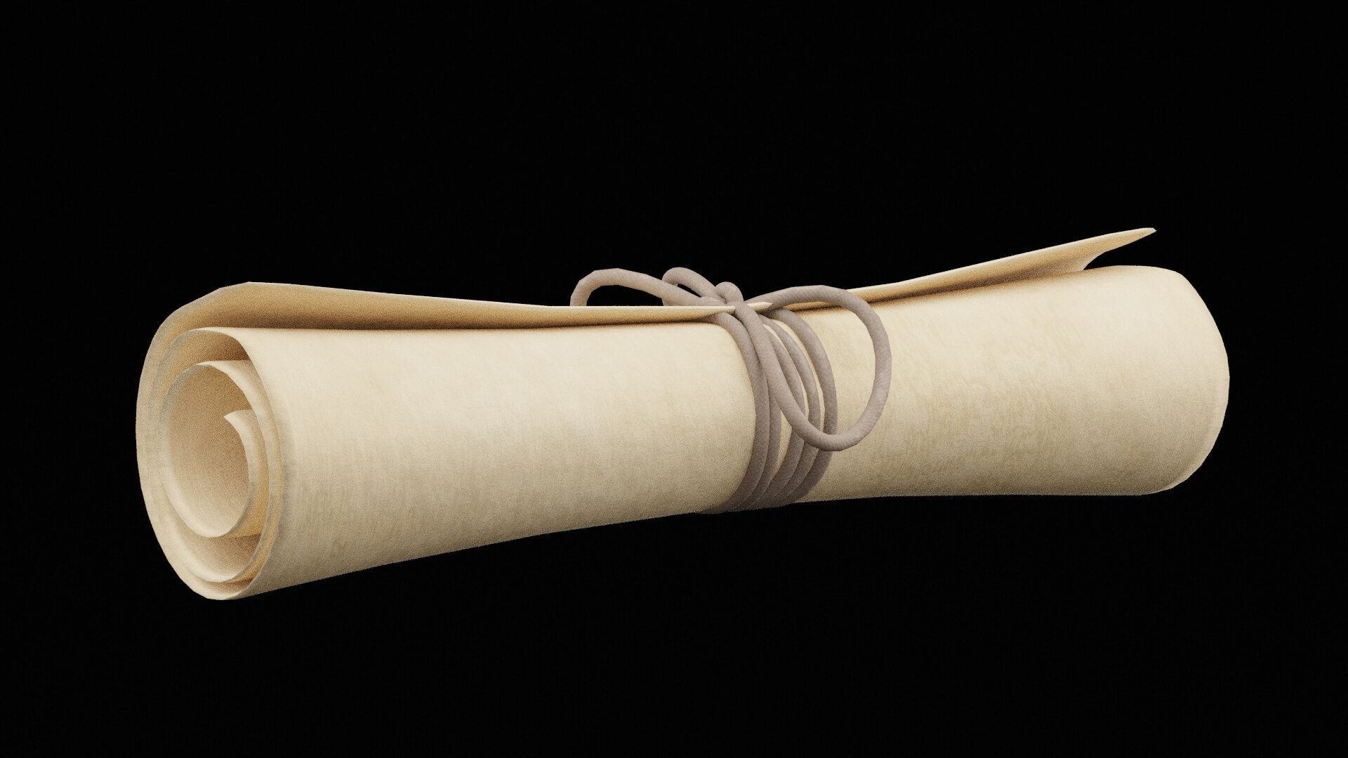 Tied Up Old Map - 3D Model by thedazking