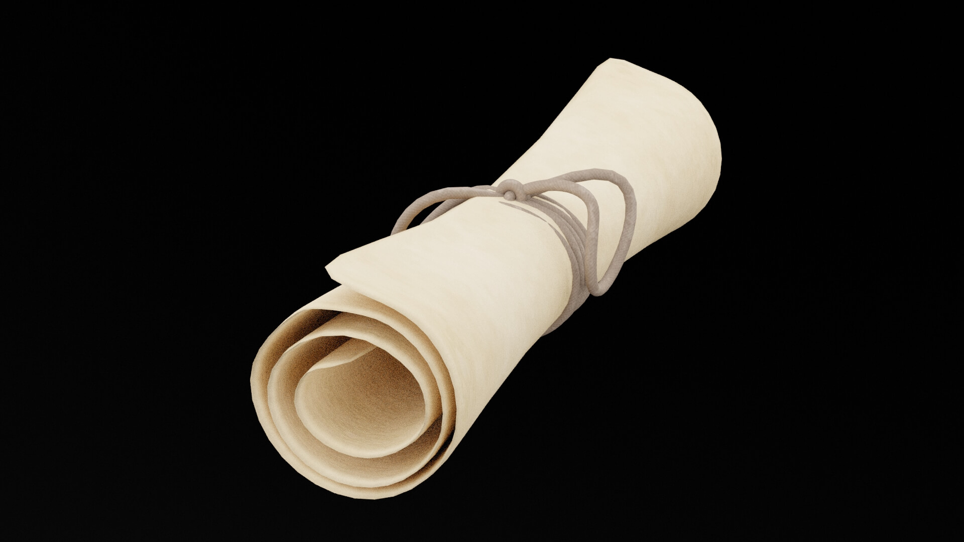 Tied Up Old Map - 3D Model by thedazking