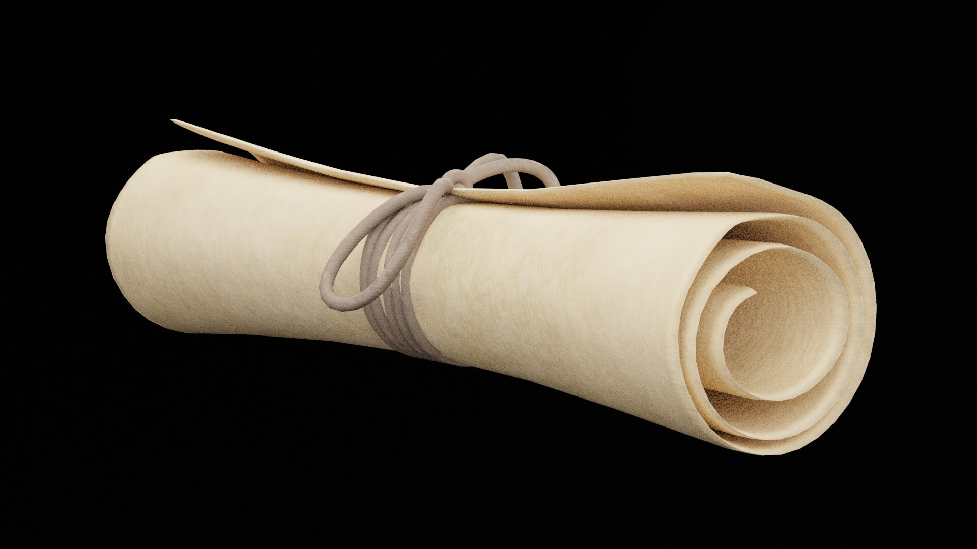 Tied Up Old Map - 3D Model by thedazking