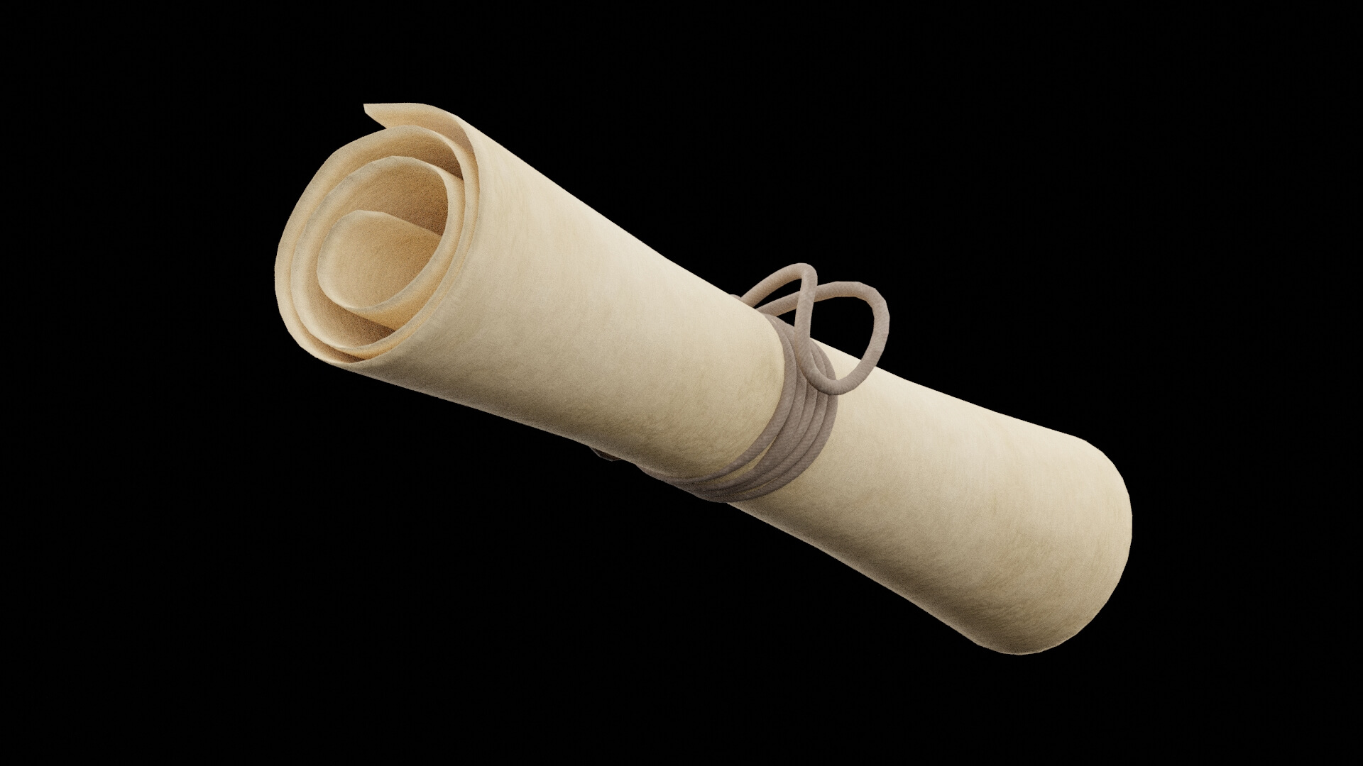 Tied Up Old Map - 3D Model by thedazking