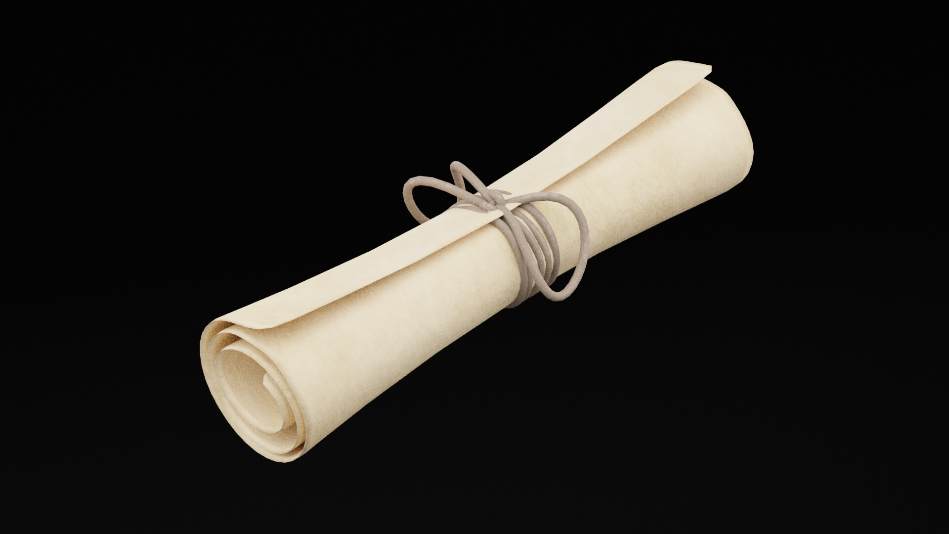 Tied Up Old Map - 3D Model by thedazking