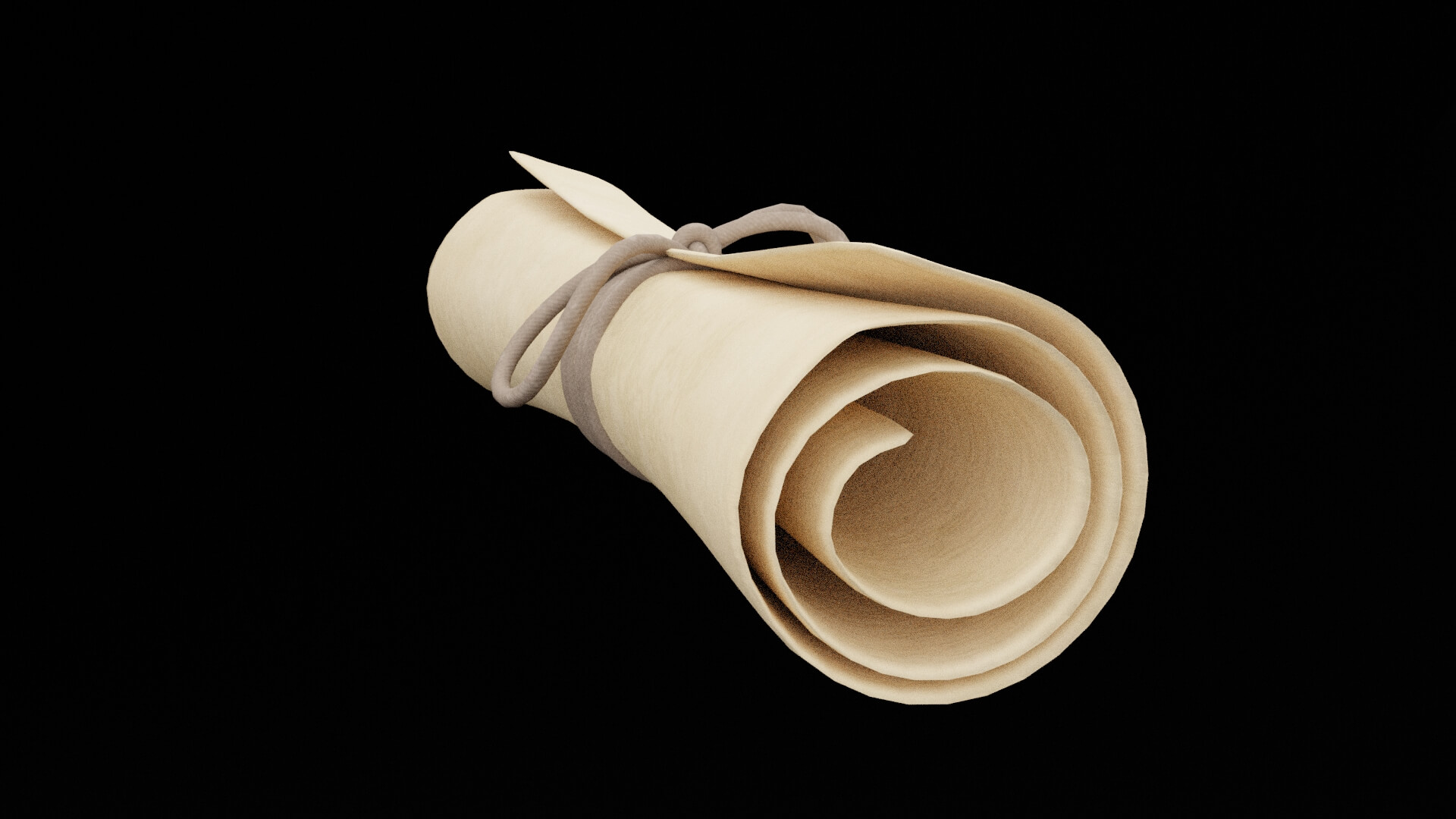 Tied Up Old Map - 3D Model by thedazking