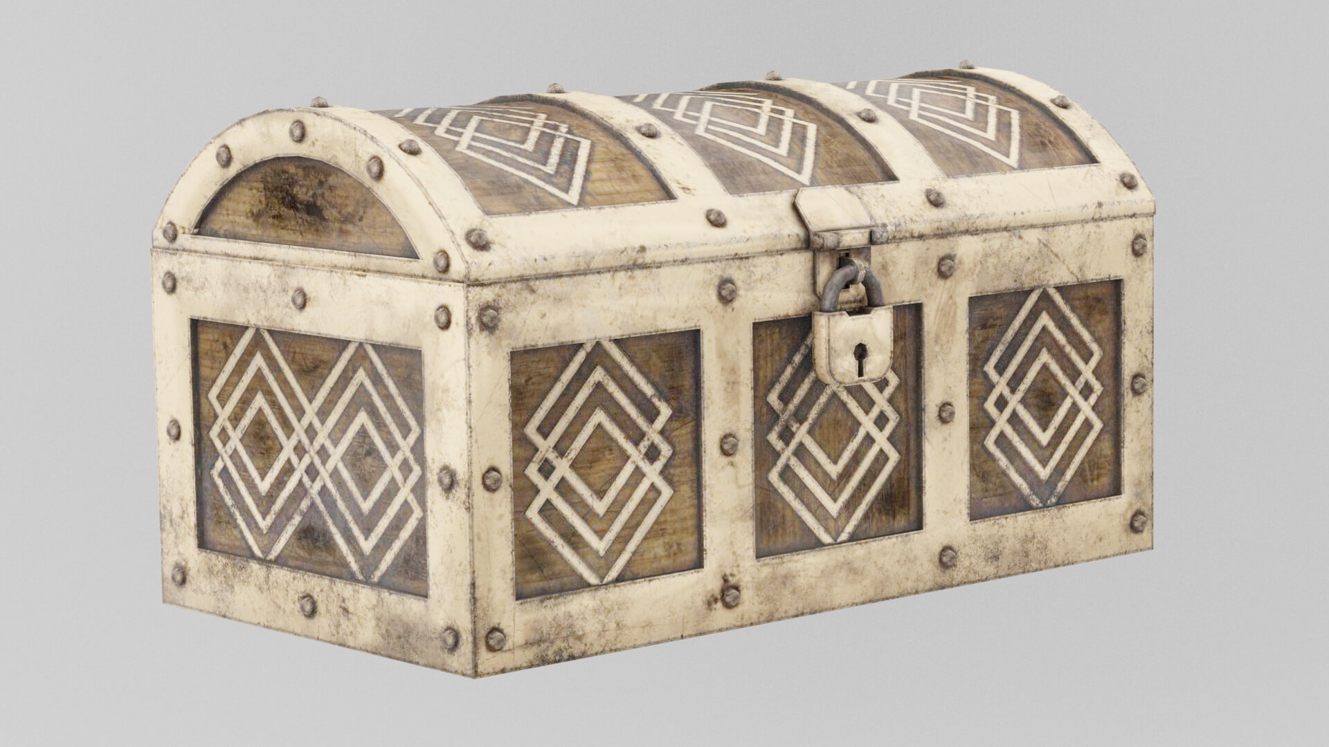 Closed Treasure Chest - 3D Model by thedazking