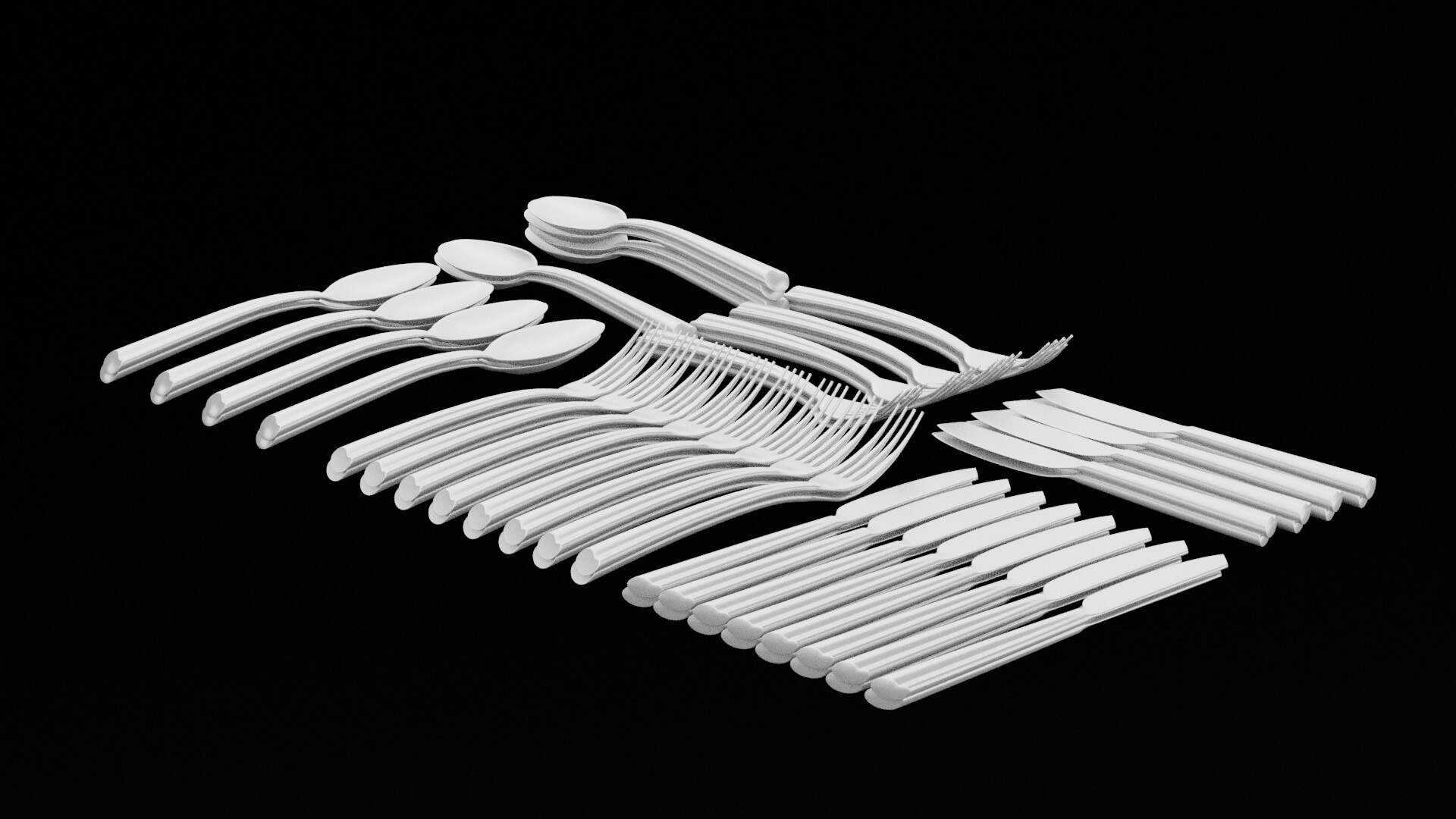 Dining Utensils - 3D Model by thedazking