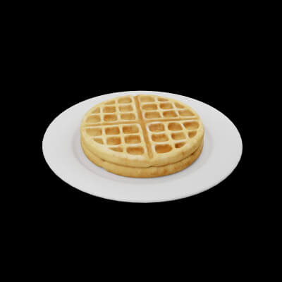 Waffle Plate - 3D Model by thedazking