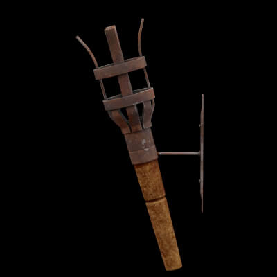 Medieval-Style Wall Torch 3D Model by thedazking