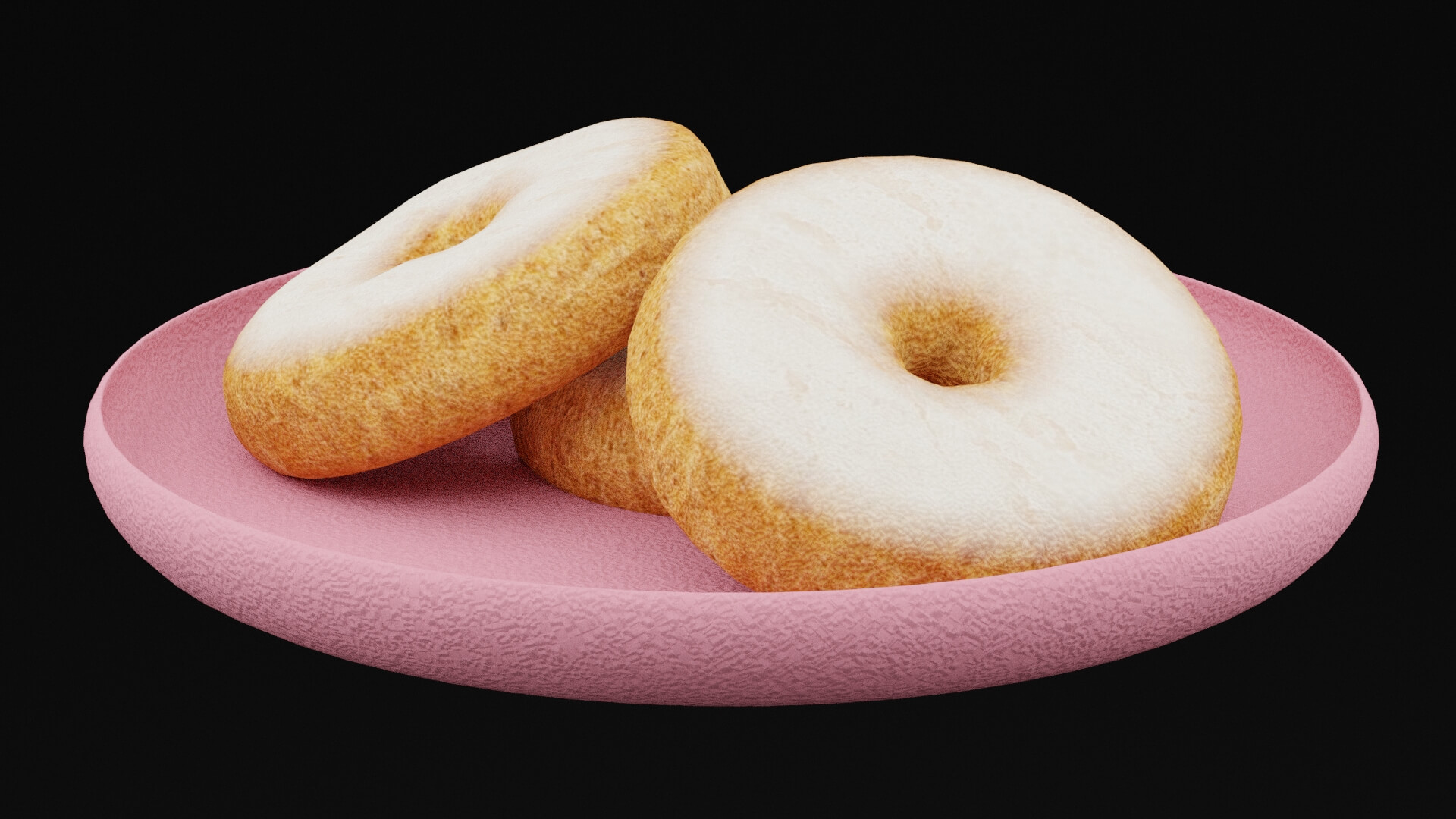 White Cream Donuts - 3D Model by thedazking