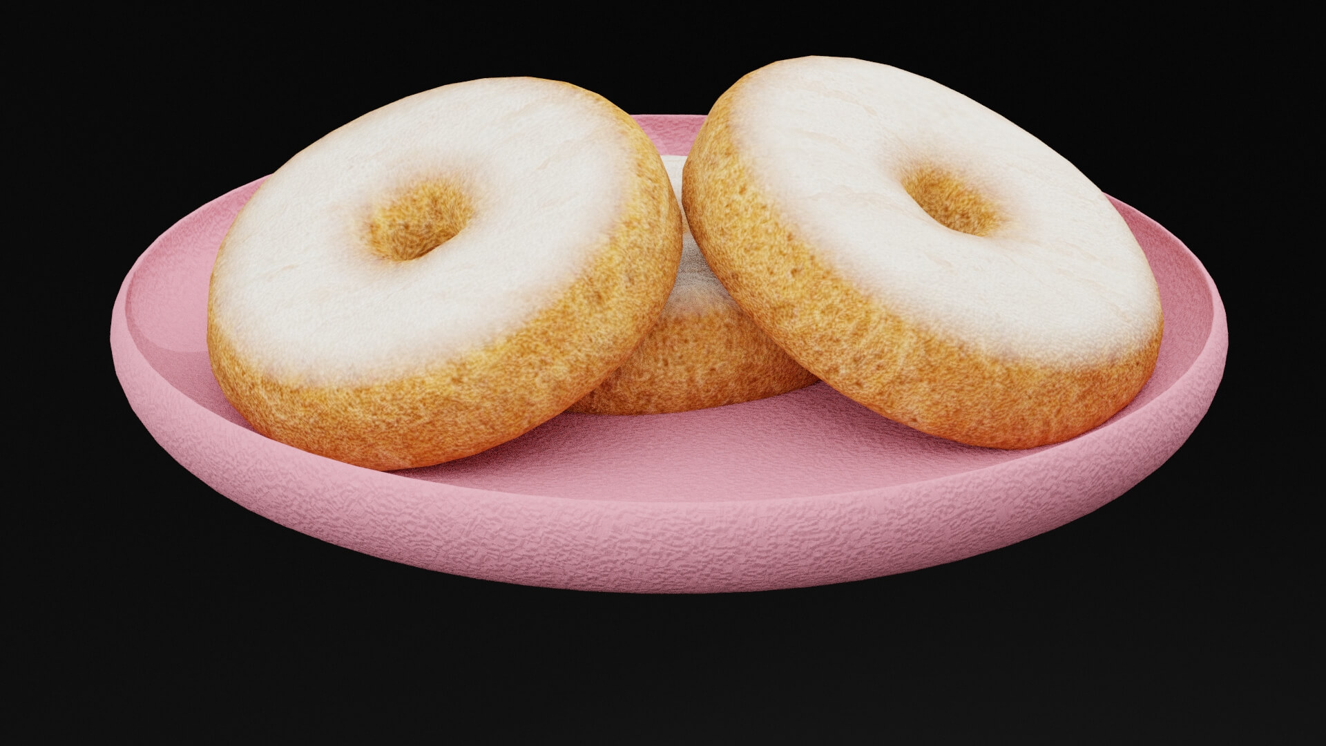 White Cream Donuts - 3D Model by thedazking