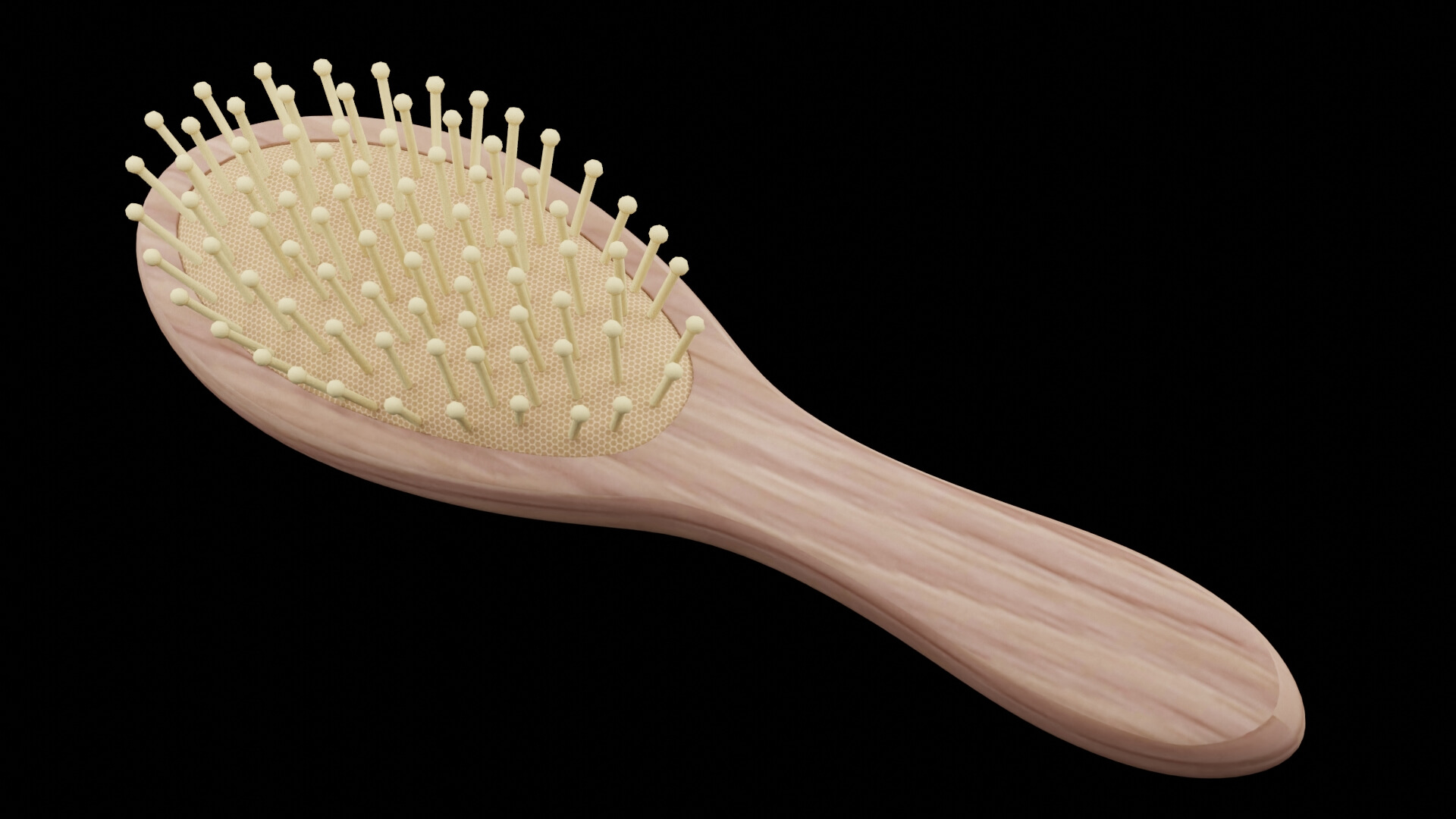 Wooden Hair Brush - 3D Model by thedazking