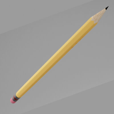 Wooden Pencil - 3D Model by thedazking