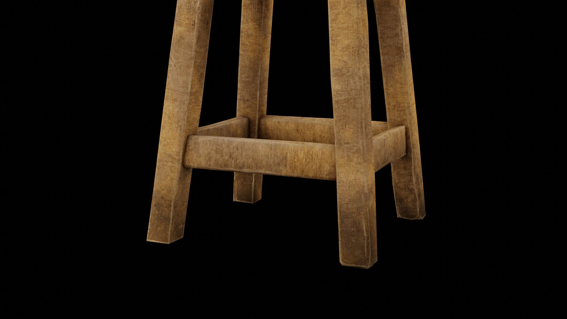 Wooden Stool - 3D Model by thedazking